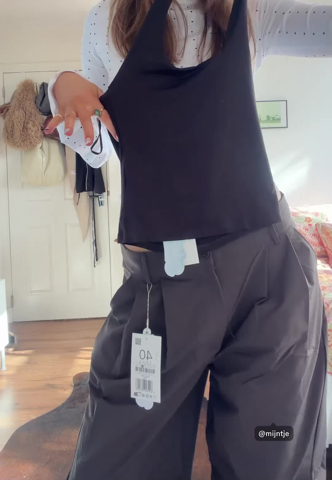 Pantalón barrel vestir | Stradivarius Mexico